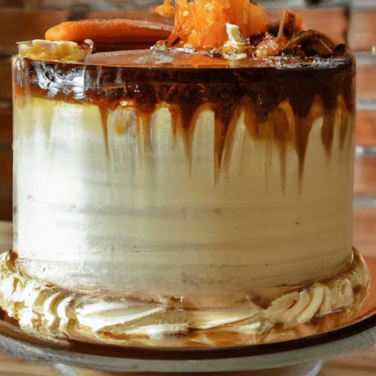 Receta Fácil Tarta De Zanahoria Con Glaseado De Caramelo Y Plátano